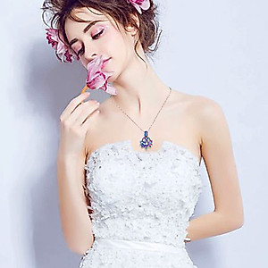 Imrsanl Cremation Jewelry for Ashes - Lotus Flower Ashes Pendant Necklace with Mini Keepsake Urn Memorial Ash Jewelry （Colorful-Silver)