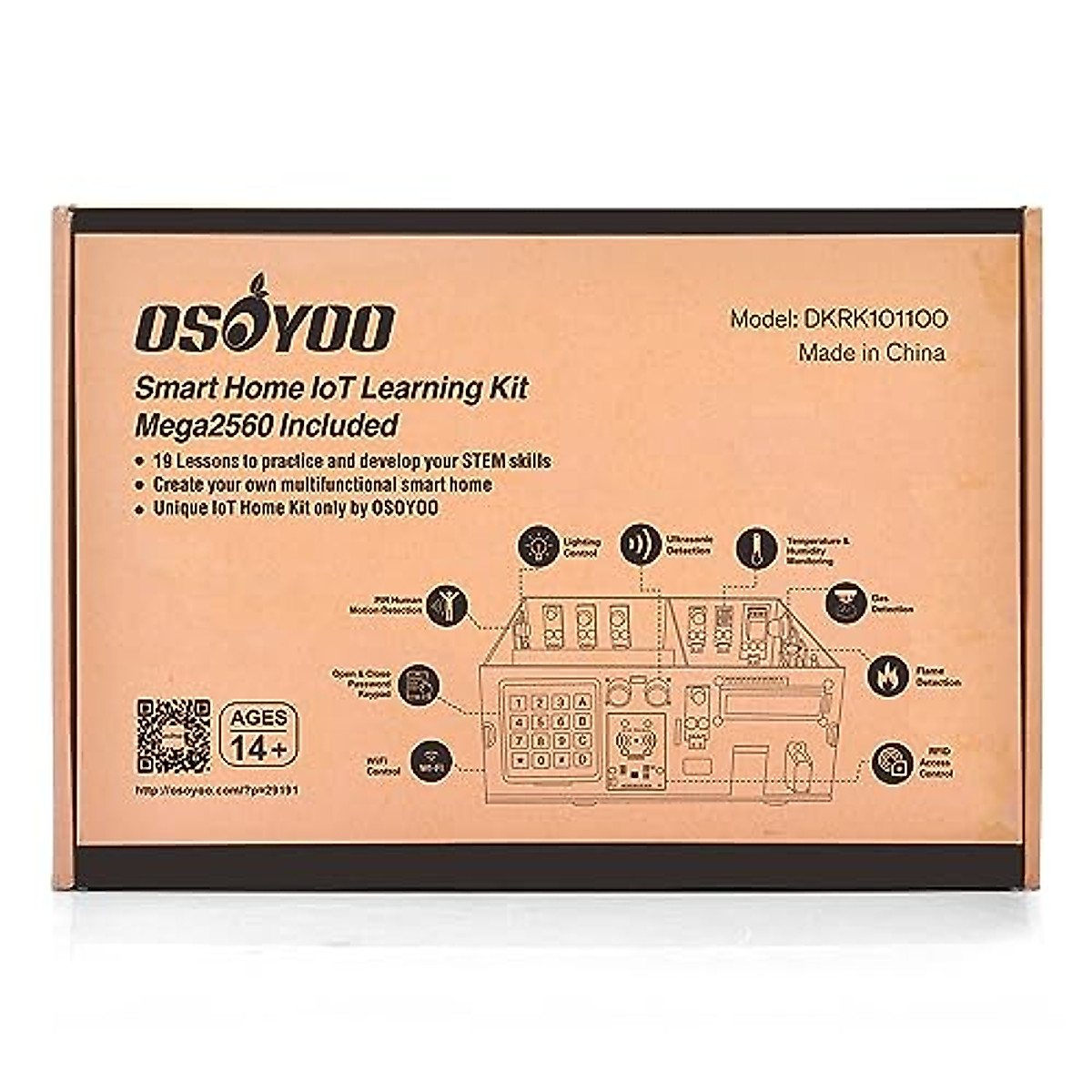 OSOYOO Smart Home IoT Learning Kit for Arduino, Wooden House Model, DIY IoT Programming, Internet of Things kit