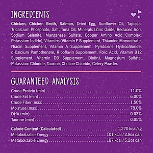 Stella & Chewy’s Carnivore Cravings Purrfect Pate Cans – Grain Free, Protein Rich Wet Cat Food – Cage-Free Chicken & Salmon Kitten Recipe – (2.8 Ounce Cans, Case of 24)