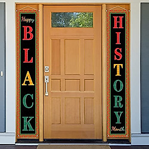 Black History Month Decoration Outdoor Happy Black History Month Banner African American Juneteenth Decoration and Supplies for Home Party