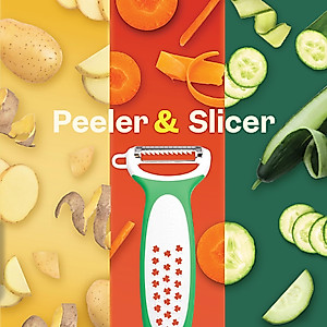 Ultimate Irish Peeler & Slicer – Ronnie Neville’s Original as Seen on TV 3 in 1 Kitchen Tool, Vegetable Peeler & Slicer, Stainless Steel Kitchen Tools, Cheese Slicer, Potato Peeler, Julienne Peeler