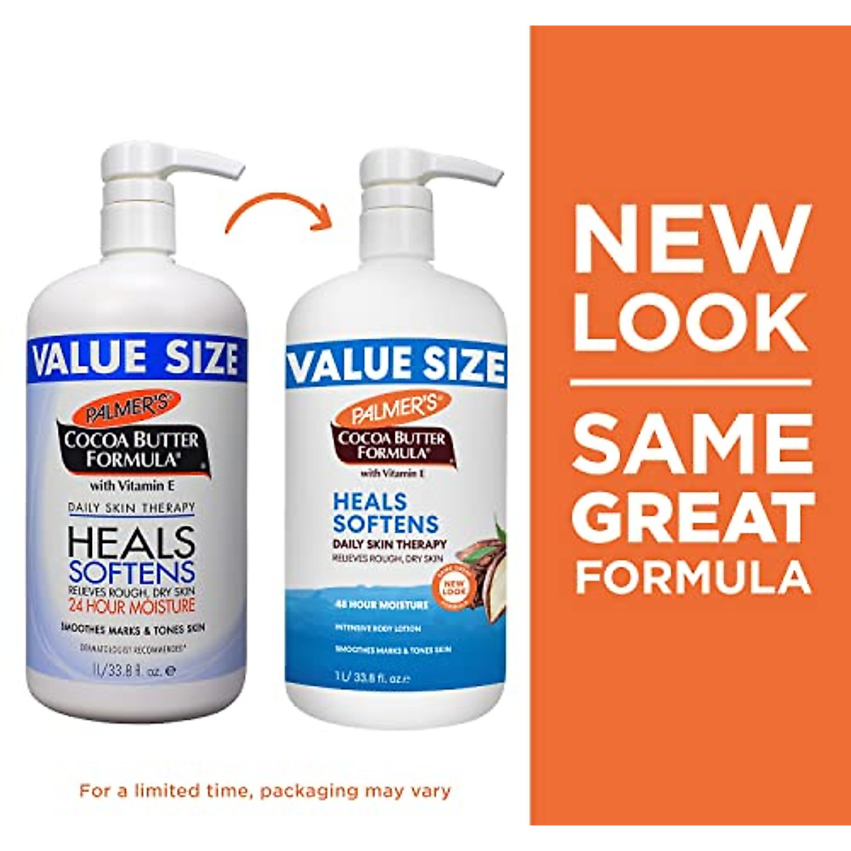 Palmer's Cocoa Butter Formula Daily Skin Therapy Body Lotion, Pump Bottle, 33.8 Ounces (Pack of 2)