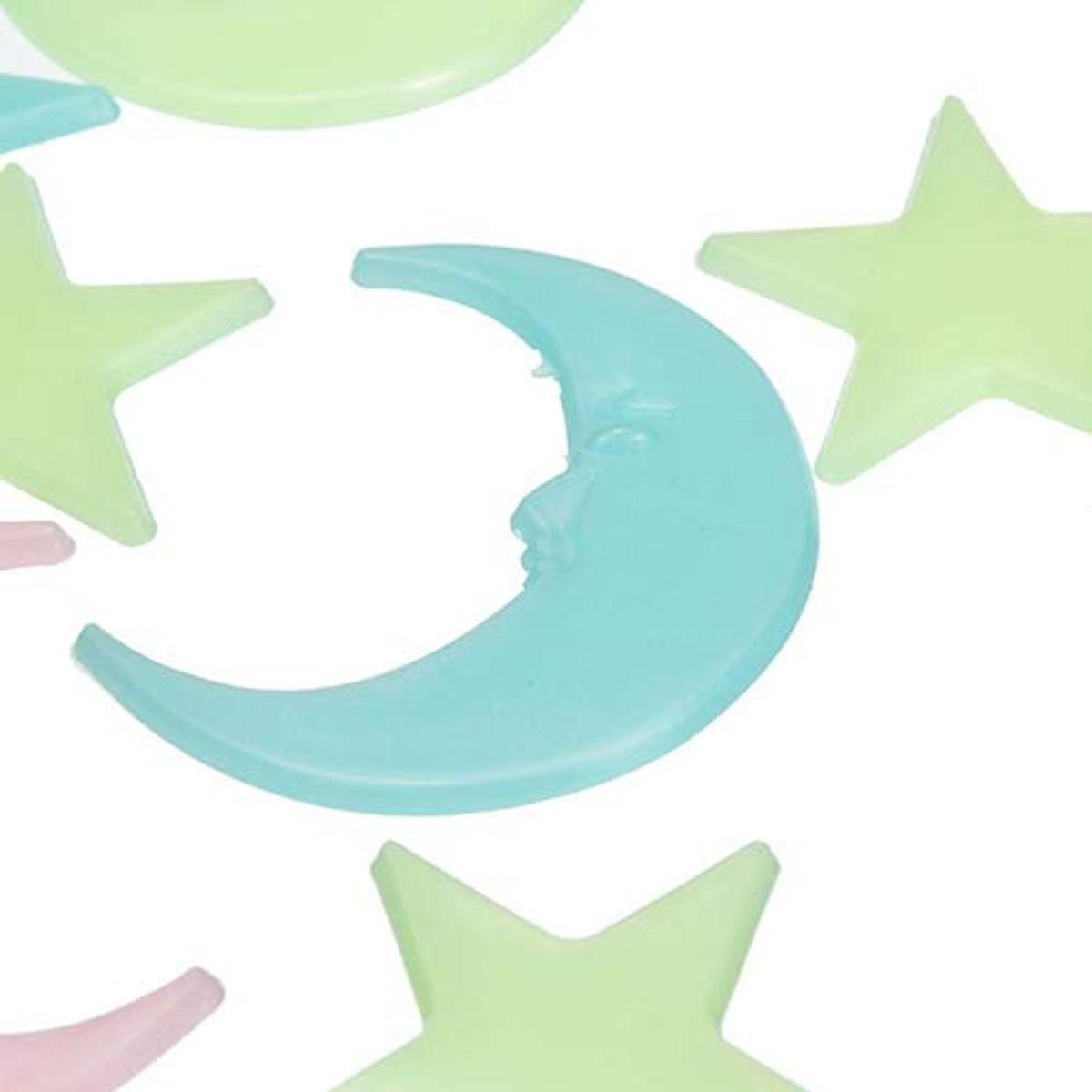 liuqingwind 20Pcs 3D Three-Dimensional Plastic Wall Paste Luminous Glow in The Dark Stars Moon Decals Party Home Decor Wall Stickers