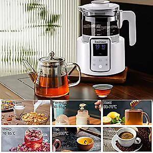 Electric Kettle Temperature Control with 6 Presets, 12h Keep Warm Baby Formula Kettle Hot Tea Maker Thermostatic Kettle Instant Water Warmer
