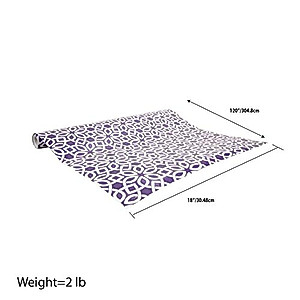 Home Basics Self Adhesive Shelf Liner, 2 Pack (Blossom Purple)