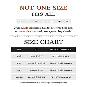 Zylioo Extra Large Beanie for Men Big Head,Winter Soft Knit Beanie Hat,Warm Stocking Cap for Men Women