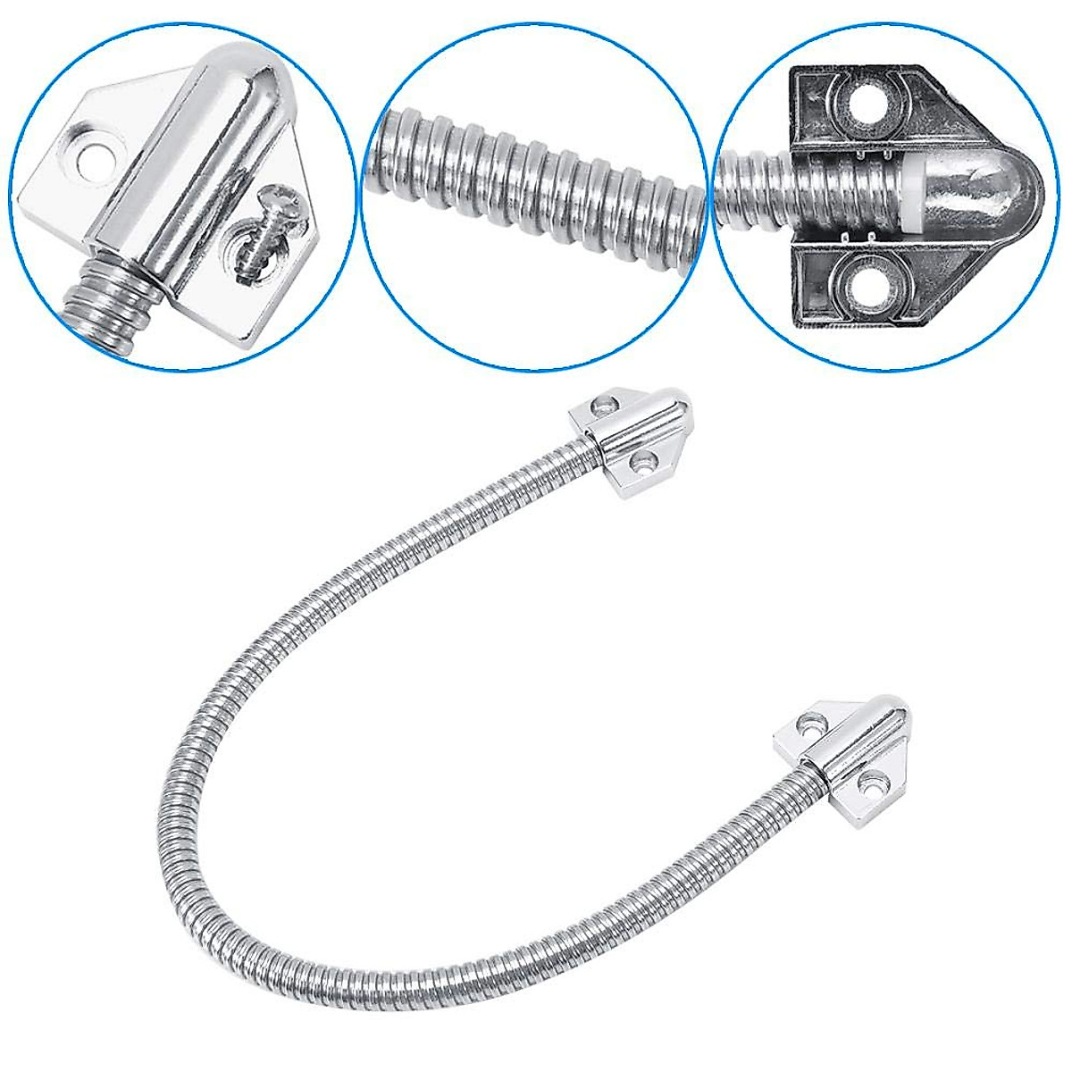 Door Loop, Armored Loop Power Transfer/Electrified Commercial Exit Doors/Door Wire Conduit/10mm Diameter/40cm Long Door Loop
