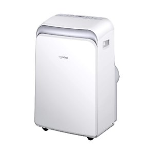 Amazon Basics Portable Air Conditioner With Heat Pump, Cools 550 Square Feet, 13,000 BTU ASHARE / 10,000 BTU SACC, White