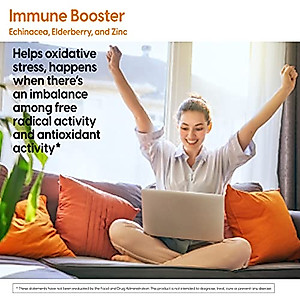 Doctor's Best Immune Booster with Echinacea, Elderberry & Zinc for Immune System Support, Antioxidant Support, 120 Count