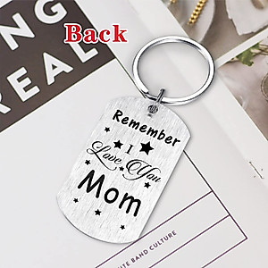 Mom Birthday Gifts, Remember I Love You Mom Keychain, Meaningful Mother Bday Present from Son Daughter