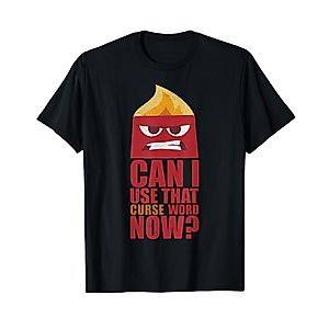 Disney Pixar Inside Out Anger Can I Use That Curse Word Now? T-Shirt