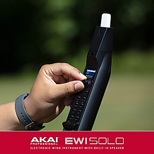 AKAI Professional EWI Solo - Electronic Wind Instrument With Built-in Speaker, Rechargeable Battery, 200 Sounds and USB MIDI Connectivity,Black