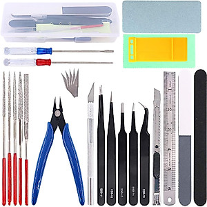 26Pcs Gundam Model Tools Kit Gunpla Tool Kit Gundam Modeler Basic Tools for Gundam Bandai Hobby Building Assembling Making
