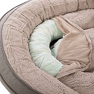 TrustyPup Snuggle Soother Bolstered Couch Cuddler Memory Foam Pet Bed - Gray, Extra Large