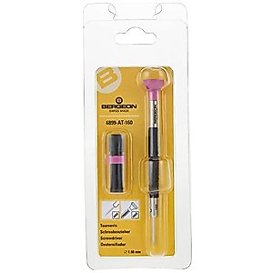 Bergeon 55-686 6899-AT-160 Stainless Steel Ergonomic 1.60mm Screwdriver with Spare Blades Watch Repair Kit
