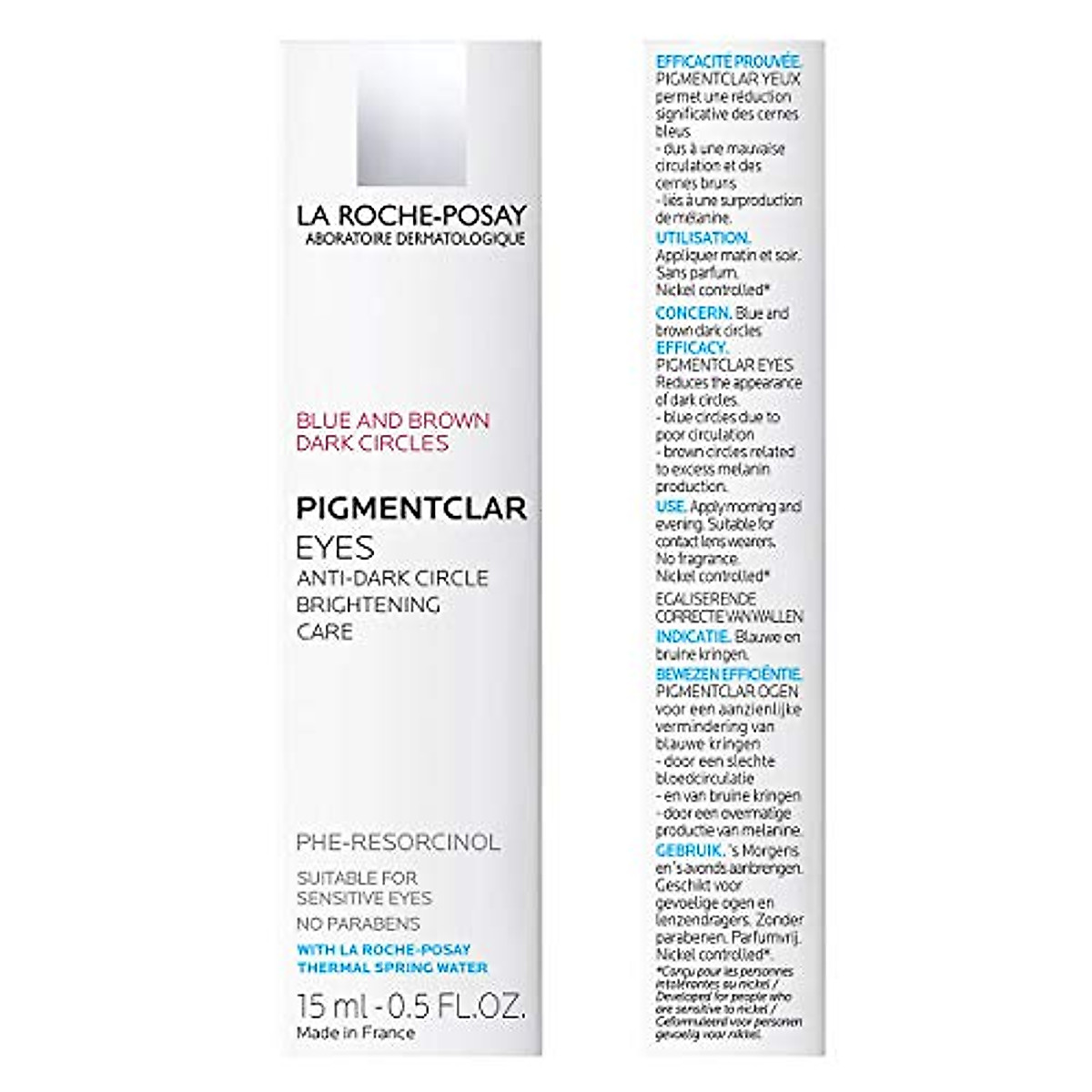 La Roche-Posay Pigmentclar Anti-Dark Circle Brightening Eye Cream, 0.5 Fl oz
