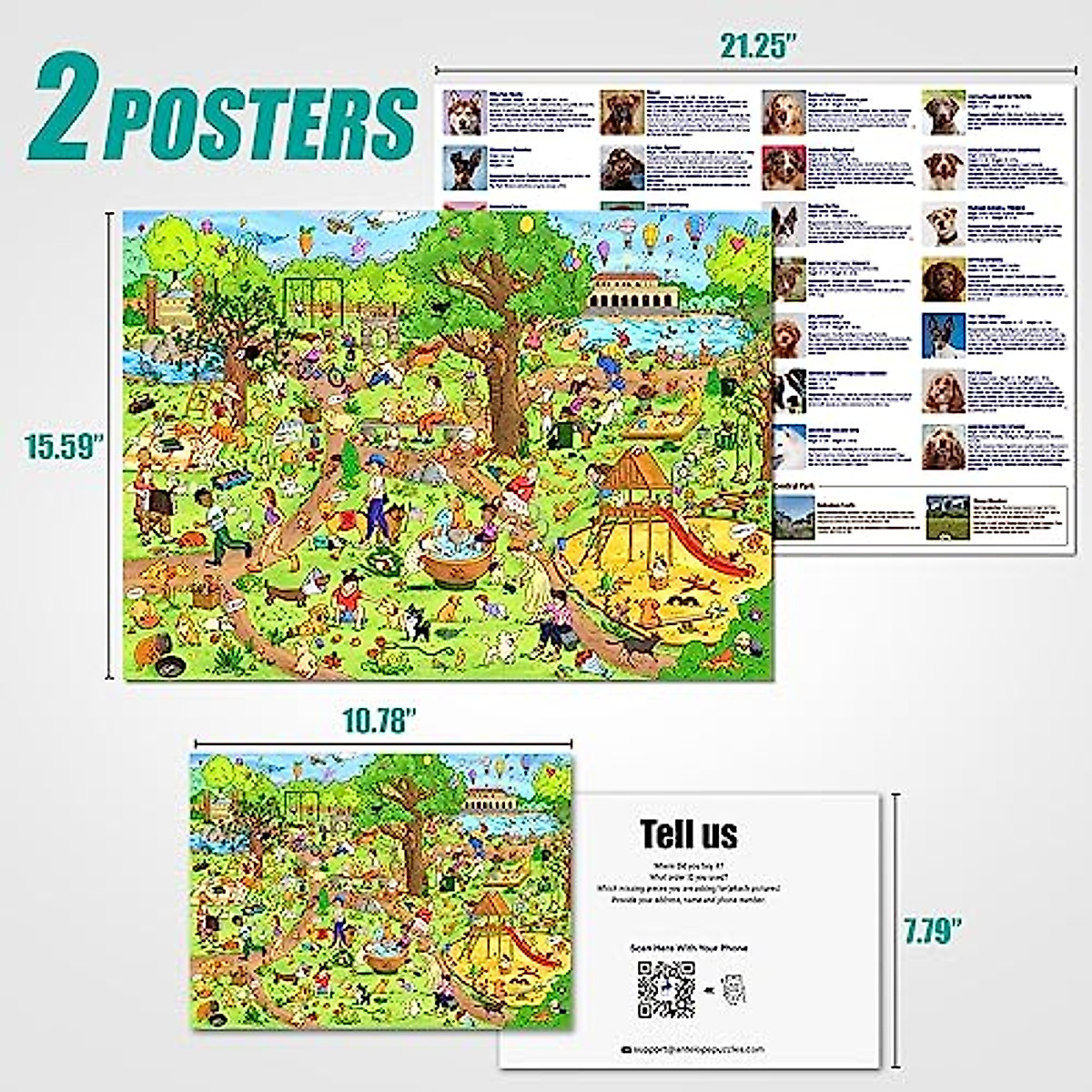 Antelope - 1000 Piece Puzzle for Adults, Dog Park Jigsaw Puzzles 1000 Pieces - 1000 Pieces High Resolution, Matte Finish, Smooth Edging, No Dust Leisure Animal Puzzle