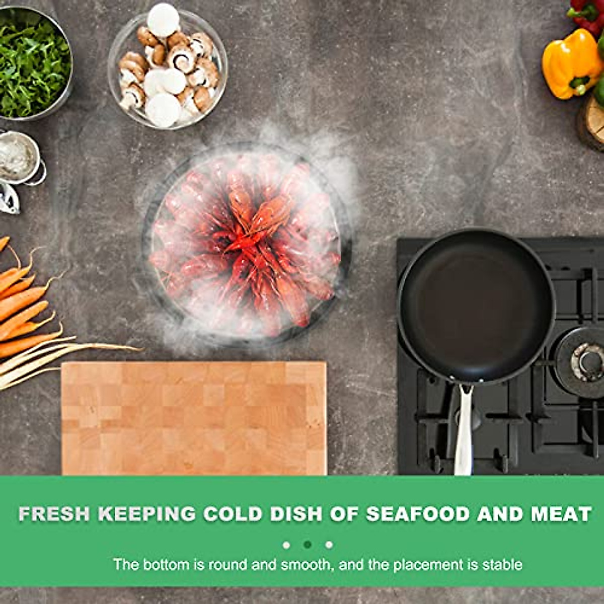 Cabilock Japanese Dry ice Sushi Plate Sushi Serving Plates Sushi Geta Serving Platter Food Service Plate Cuisine Vegetable Tray Dry Ice Food Serving Dish Japanese Sushi Plate Platter Sushi Dish