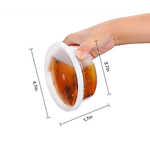 EDI Deli Food Storage Containers with Lids 50 Sets (8oz)