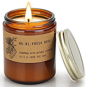 Lavender& Rose Candles for Home Scented,2 Pack Aromatherapy Candles Gift Set for Women,7.1 oz Soy Wax Candles and 8% Essential Oils,100 Hours Burn Time,Thank You Gifts for Women Who Have Everything.