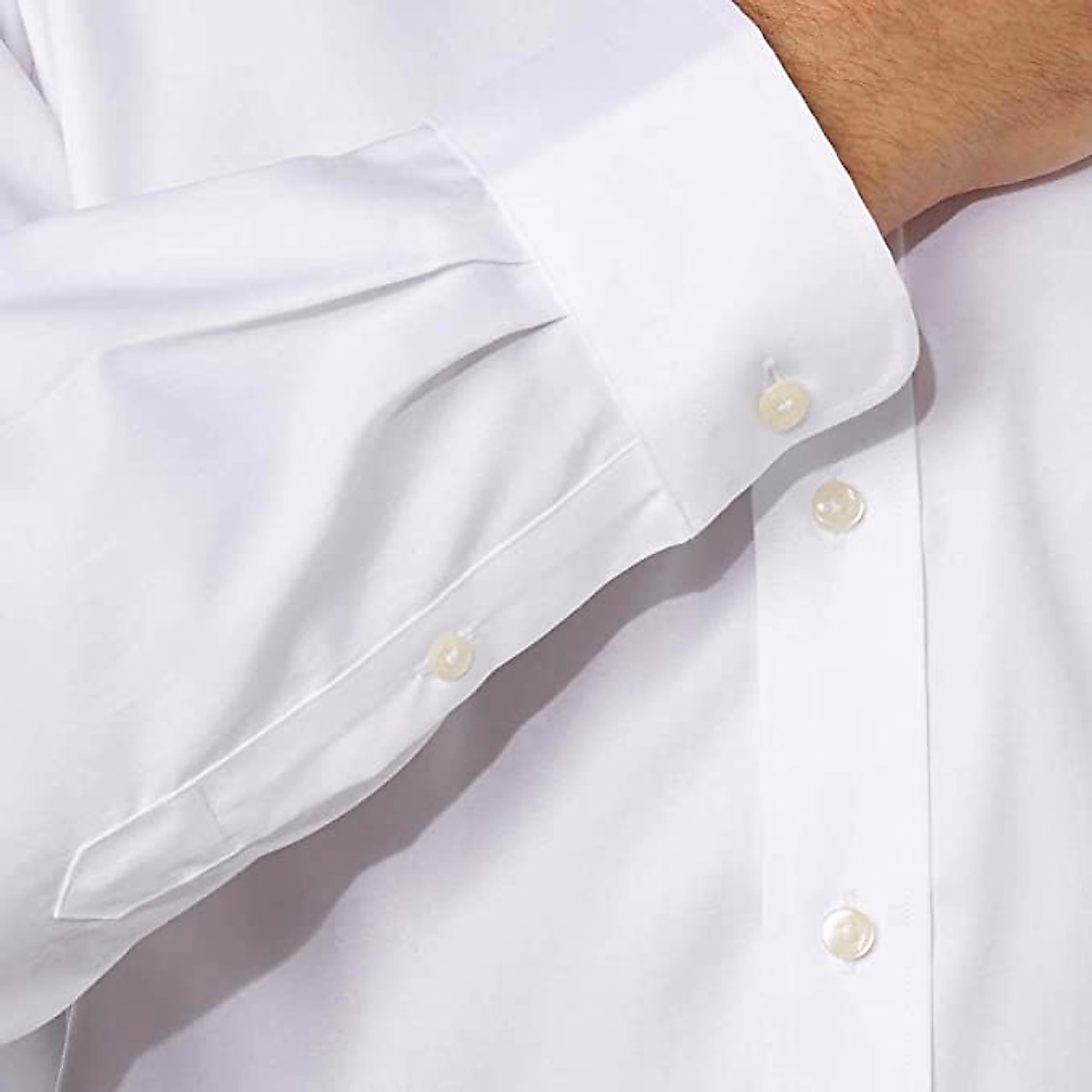 Kirkland Signature Men’s Button Down Dress Shirt, Variety (White, 18.5X36)