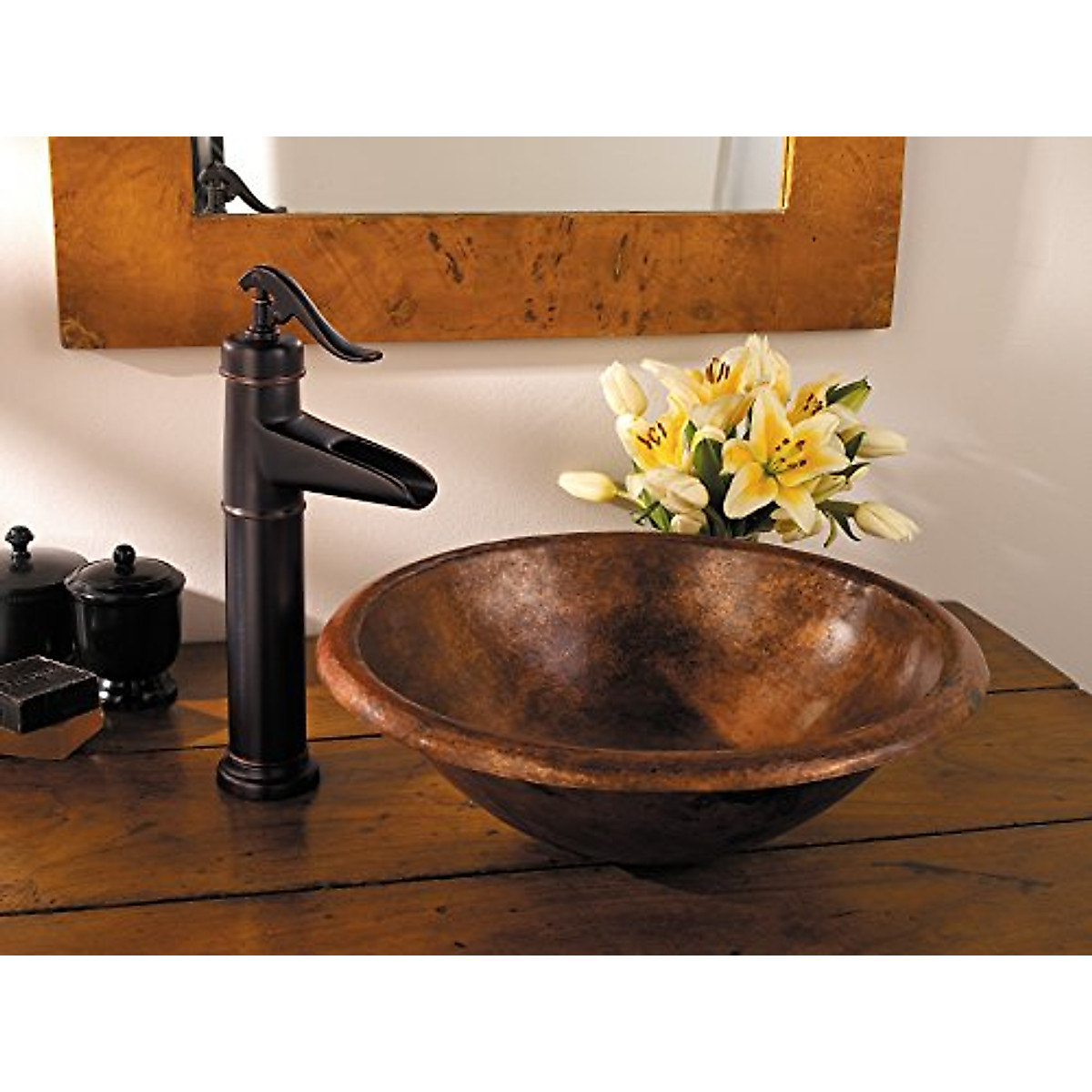Pfister LFM40YP0Y LF-M40-YP0Y Ashfield Single Control Vessel Bathroom Faucet in Tuscan Bronze, 1.2gpm