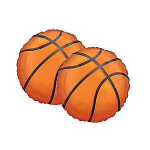 Set of 2 Basketball Jumbo 36" Foil Party Balloons