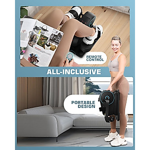 ANCHEER Under Desk Elliptical Machine, Resistance/Speed Dual Mode Ellipse Leg Exerciser While Sitting for Seniors Exercise Bike Pedal Exerciser While Sitting with Massage Pedal/Remote Control