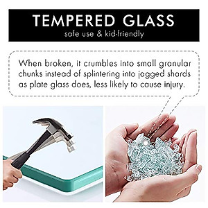 KES 16-Inch Glass Shelves for Bathroom, Bathroom Shelf Tempered Glass 2 Pack Wall Mount SUS 304 Stainless Steel Brushed Finish, A2022S41-2-C1