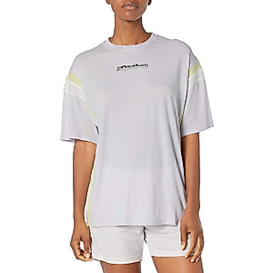 Reebok Workout Ready Meet You There Oversized Tee, Lilac Frost, 2XS