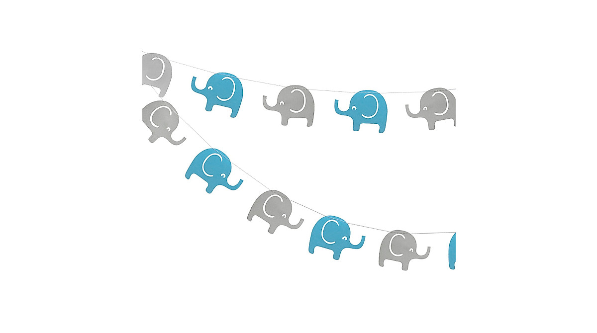 Elephant Garland Decorations for Baby Showers & Kids' Parties