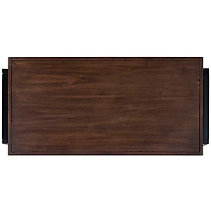 Safavieh Home Collection Dennings Modern Farmhouse Walnut/Black Desk, Medium