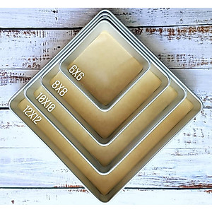 Zenlogy 8x8 Parchment Squares (200 sheets) - Unbleached, Non-stick, Pre-cut Parchment Paper - Fits 8x8 Brownie Square Pans and Toaster Oven Trays, and Air Fryer - Great for Wraps, Baking, Roasting