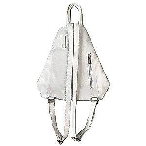 LaGaksta Stella Convertible Leather Backpack Purse – Casual Travel Tote Bag White