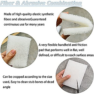 Tonmp 10 Pack 6" x 9" Superfine General Purpose Scuff Pads for Scuffing, Scouring, Sanding, Paint - Surface Preparation Automotive Car Auto Body Woodworking (White -2000 Grit)