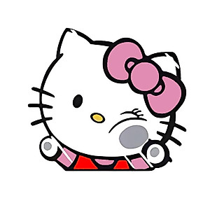 okimari-Hello Kitty Car Sticker Hitting Glass Decal Vinyl