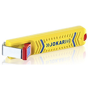 Jokari 10160 Secura Cable Stripping Knife for All Standard Round Cables, No. 16, 13.2cm L x 2.9cm W x 3.5cm H