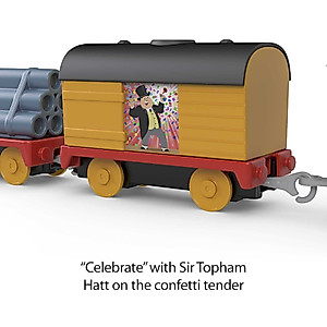 Thomas & Friends Motorized Toy Train Talking Diesel Engine with Sounds Phrases & Cargo Car for Preschool Pretend Play Kids Ages 3+ Years