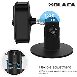 HOLACA Screwless Wall Mount Brackrt for Blink Outdoor Blink outdoor 4 Camera Blink XT2 Blink Indoor, Easy to Install, No Tools Needed, No Messy, No Drilling, Strong 3M Adhesive Mount kit(Black-1 Pack)