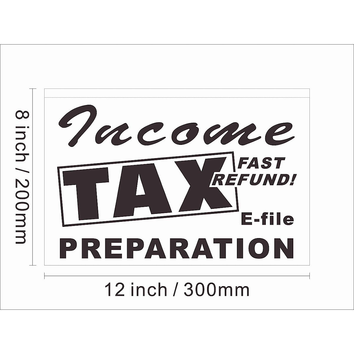 190176 Income Tax Preparation Easily File Federal and State Office Service Display LED Light Neon Sign (12" X 8", Orange)