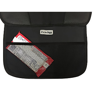 Jeep Car Seat Protector, Anti Slip Car Seat Mat, Seat Protector for Car Seat and Pets, Water Resistant seat Back Protector, Easy Clean Car Seat Protector, Fits Most Vehicles, Safe for Babies, Black