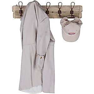 26" Wall Mount Wooden 5 Hook Rack - Vintage Style - by Trademark Innovations