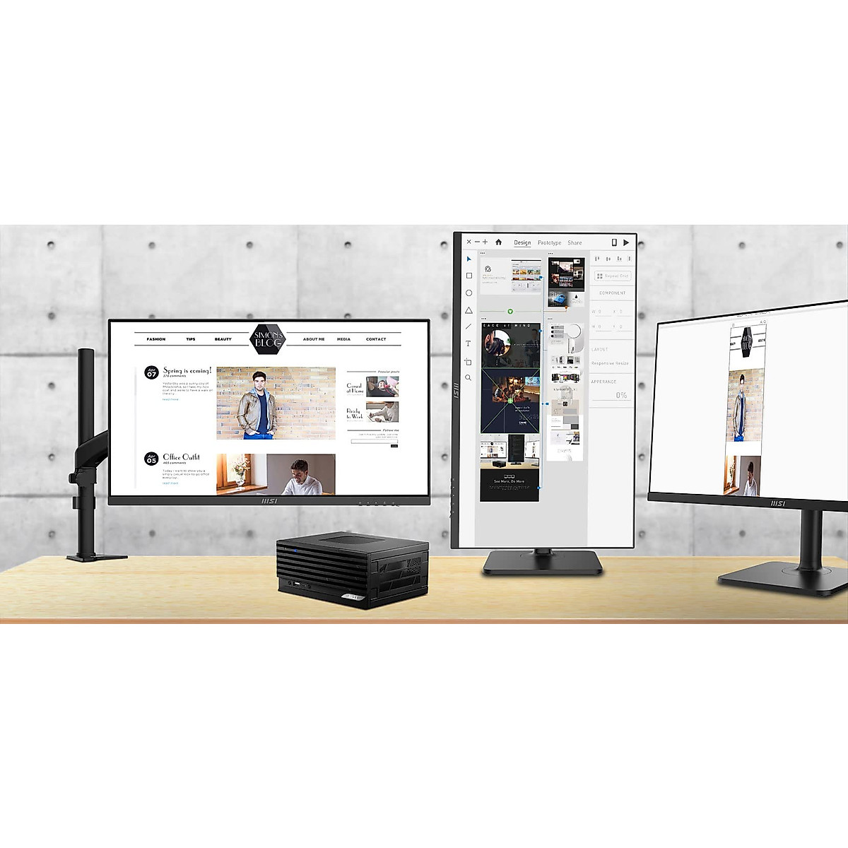 MSI PRO DP20ZA (MFF) Desktop, AMD Ryzen R5-5600G, Radeon Vega 7, 8GB' Memory (Dual-CHL), 250GB SSD, WiFi 5, USB Type-C, Windows 10 PRO, 3-YR Warranty (5M-059US)