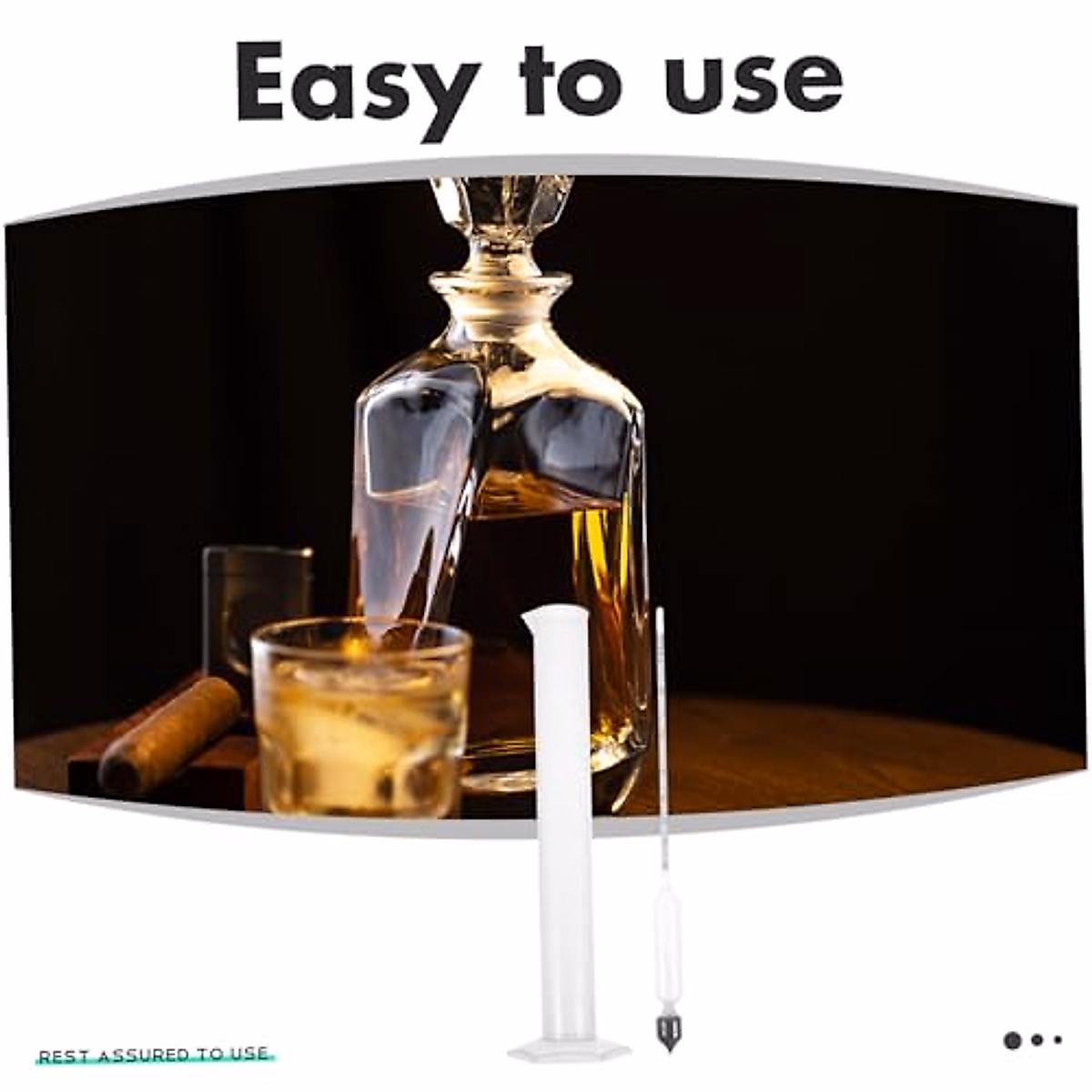 Garneck 3 Sets Wine Making Kit Hydrometer for Beer Brewing Alcoholmeter Tester Kit Compact Graduated Cylinder Household Alcohol Meter Convenient Alcohol Meter Hydrometer Beer Meter Glass