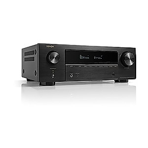 Denon AVR-X1800H 7.2 Channel AV Receiver (2023 Model) - 80W/Channel, Wireless Streaming via Built-in HEOS, WiFi, & Bluetooth, Supports Dolby Vision, HDR10+, Dynamic HDR, and Home Automation Systems