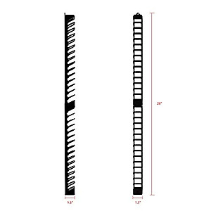 Atlantic Media Stix, Wall-Mount CD/DVD Media Storage Rack, 4-pack PN 62735674 in Black