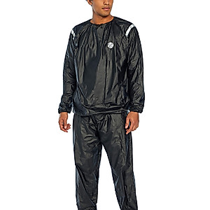 Bally Total Fitness Men's Sauna Suit, Black, Large-X-Large