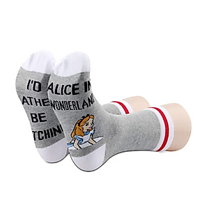 2PAIRS Novelty Alice Movies Inspired Socks For Movies Lovers Birthday Gifts