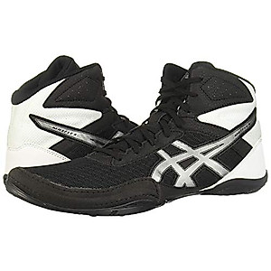 ASICS Men's Matflex 6 Wrestling Shoes, Black/Silver, 11.5 M US