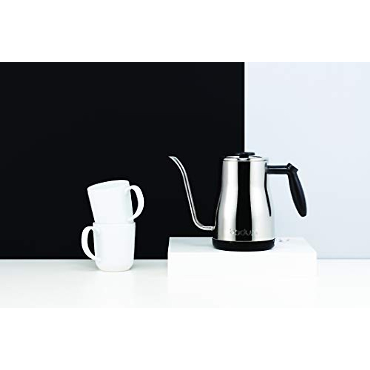 Bodum Bistro Gooseneck Electric Water Kettle, 34 Ounce, Chrome, Stainless Steel